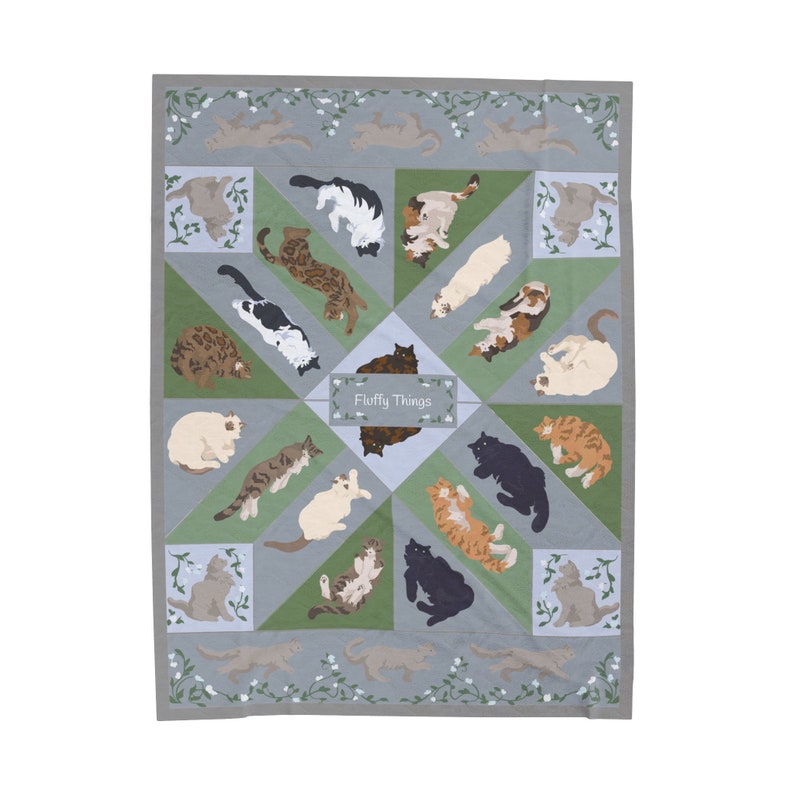 Personalized Cat Collage Velveteen Plush Throw Blanket, Multiple ...