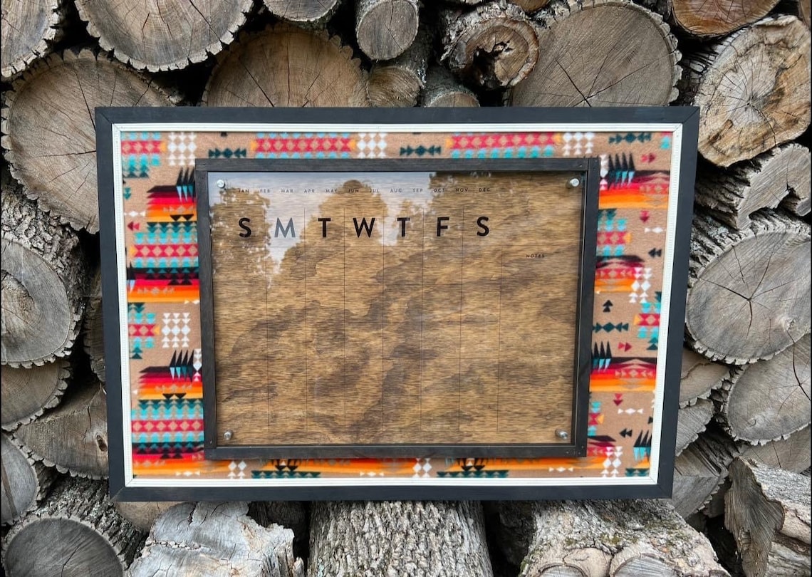 Custom Monthly Dry Erase Calendar, Western Home Office Calendar ...