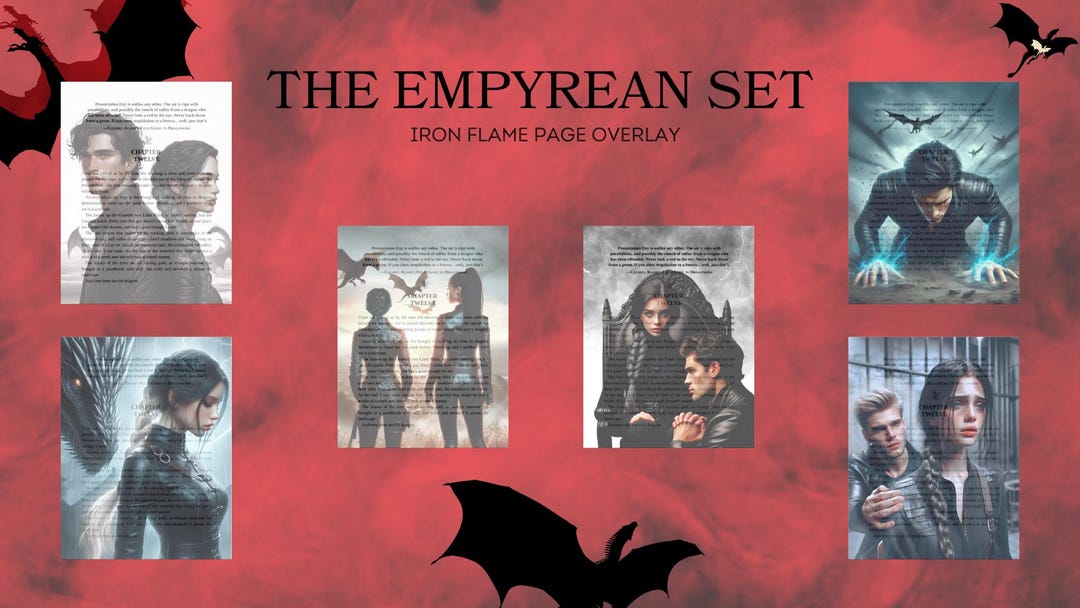 Pack 6 Page Overlays - Iron Flame English Hardback Edition. - Etsy