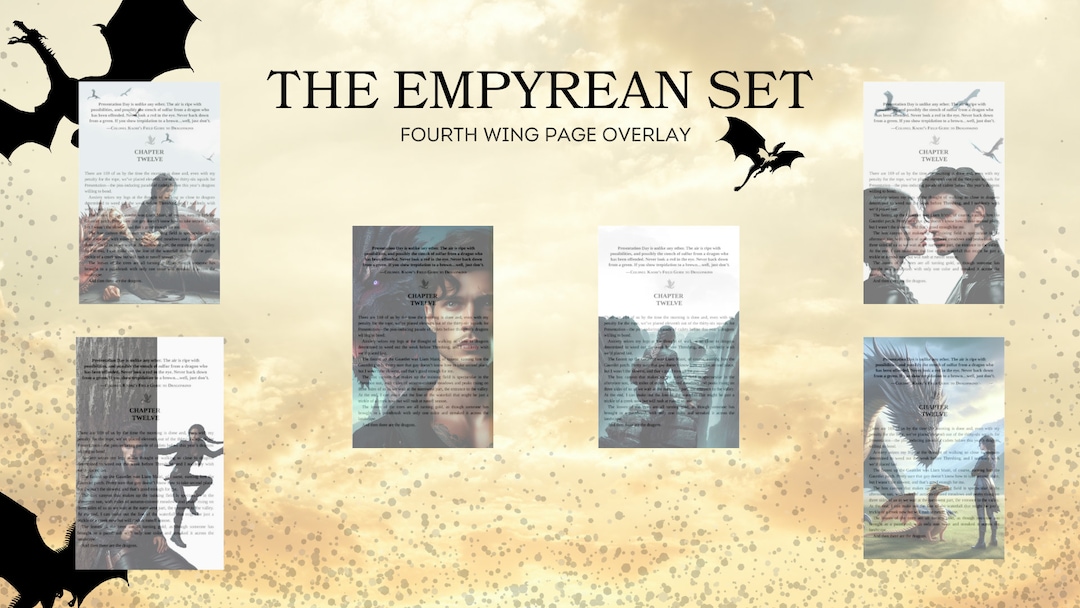 Pack 6 Page Overlays - Fourth Wing English Hardback Edition. - Etsy