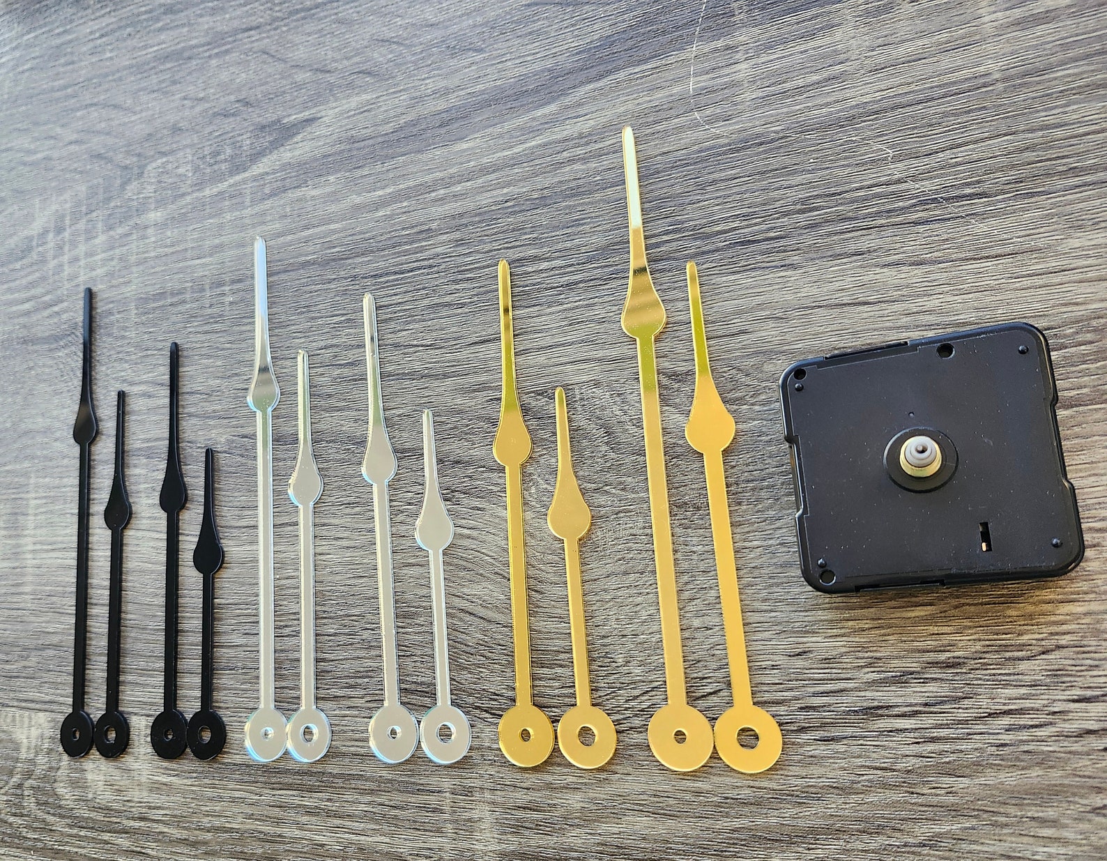 Acrylic Hands Clock Set With Movement, Hands Clock and Movement Set ...