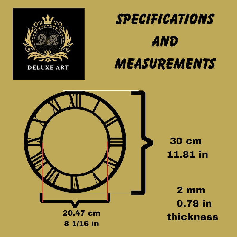 Acrylic Clock Face 3 Pieces Different Size. Self Adhesive Acrylic Face ...