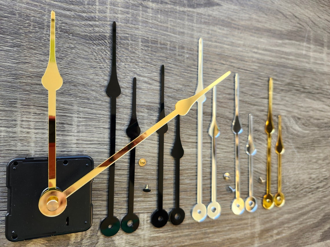 Acrylic Hands Clock Set With Movement, Hands Clock and Movement Set ...