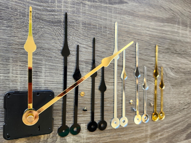 Acrylic Hands Clock Set With Movement, Hands Clock and Movement Set, Epoxy Clocks Hands, Acrylic ...