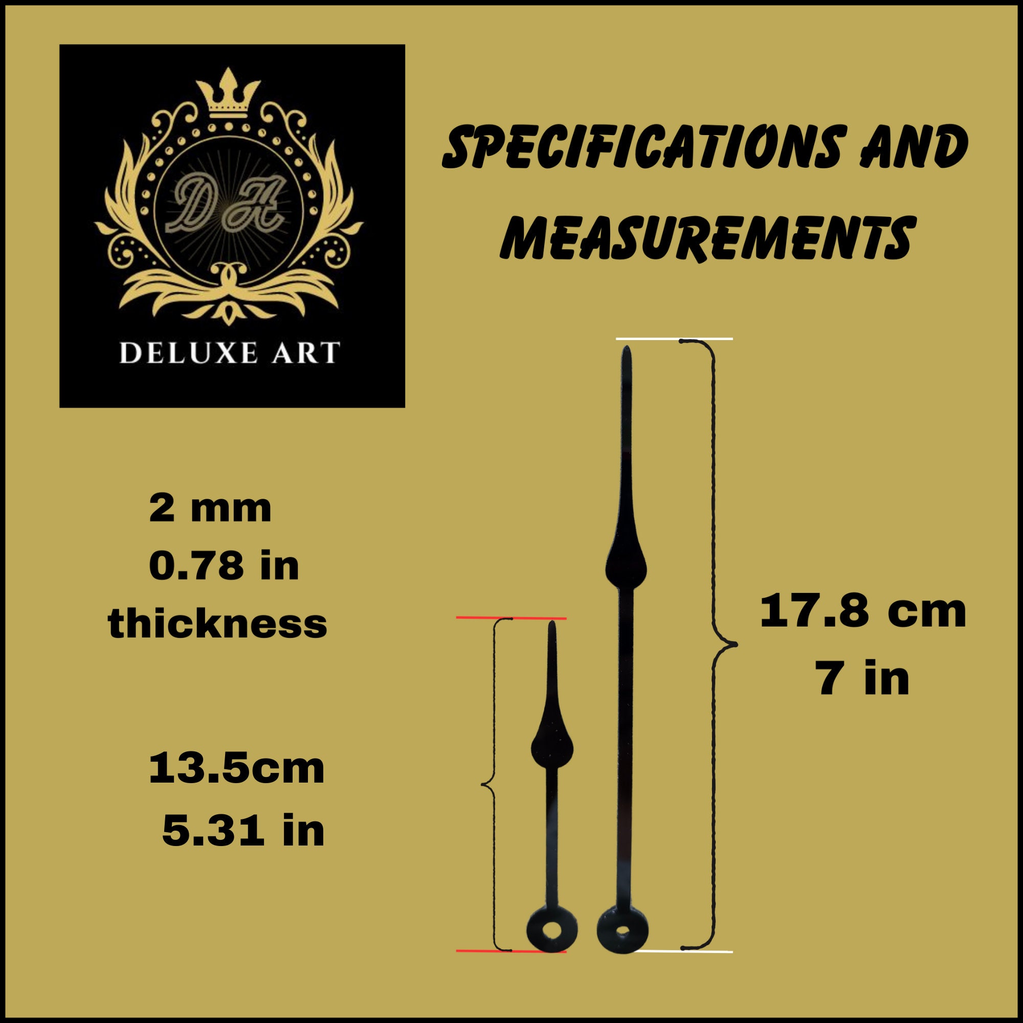 Acrylic Hands Clock Set With Movement, Hands Clock and Movement Set ...