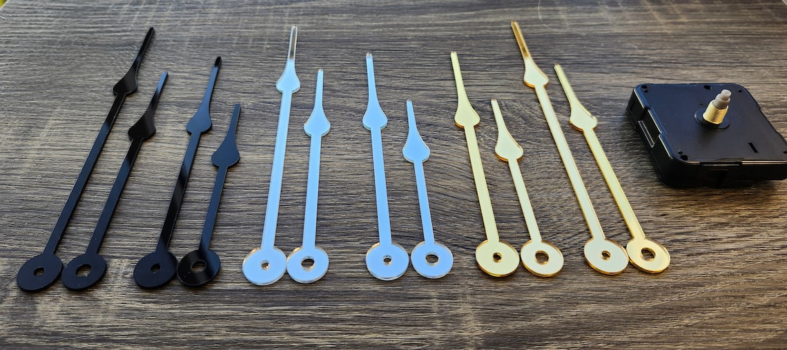 Acrylic Hands Clock Set With Movement, Hands Clock and Movement Set ...