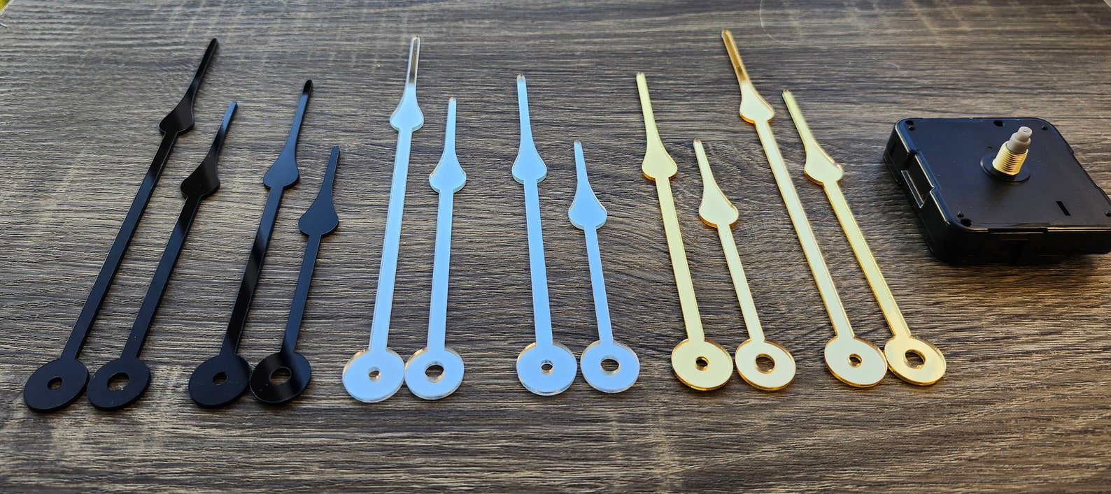 Acrylic Hands Clock Set With Movement, Hands Clock and Movement Set ...