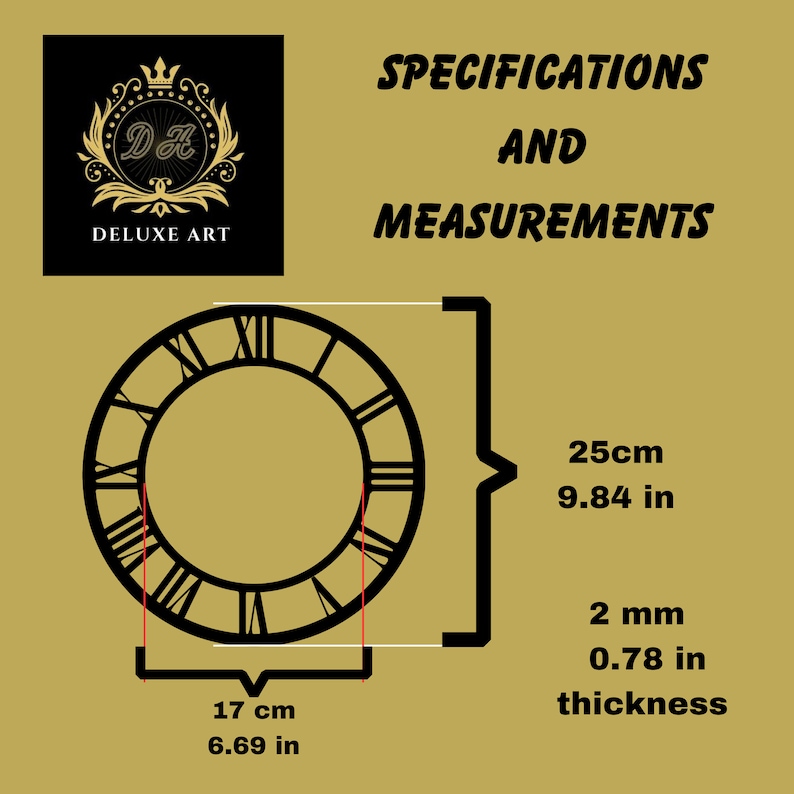 Acrylic Clock Face 3 Pieces Different Size. Self Adhesive Acrylic Face ...