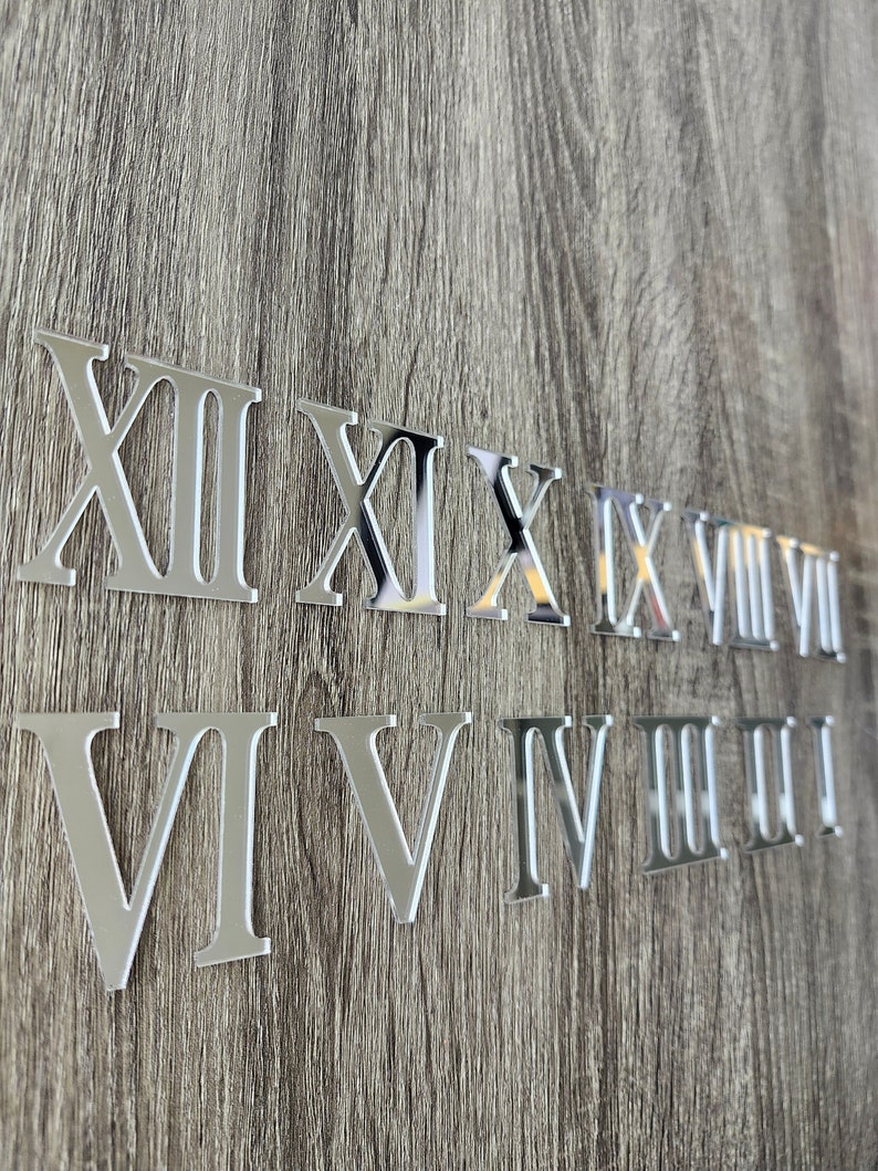 Acrilic Roman Numbers Adhesive, Roman Numbers Set for Clock, Epoxy ...