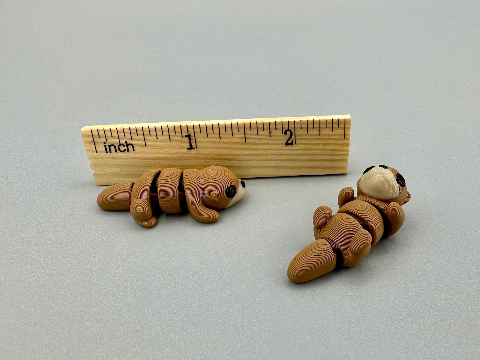 Baby Otter Fidget Toy 3D Printed Articulated Flexible Cute Pet Mini ...