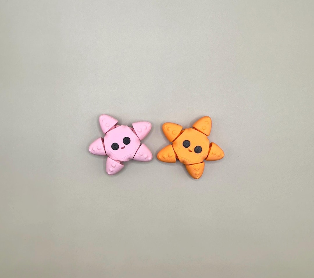 Baby Starfish Fidget Toy 3D Printed Articulated Flexible Flexi Cute Pet ...