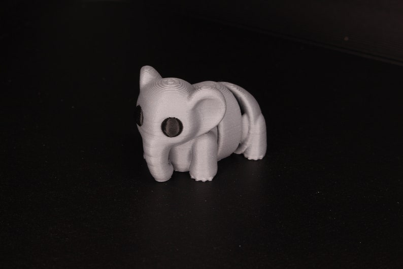 Baby Elephant Fidget Toy 3D Printed Articulated Flexible Cute Pet Mini ...