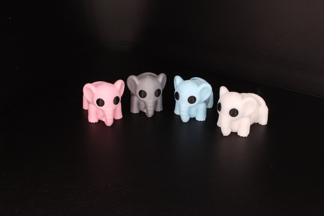 Baby Elephant Fidget Toy 3D Printed Articulated Flexible Cute Pet Mini ...