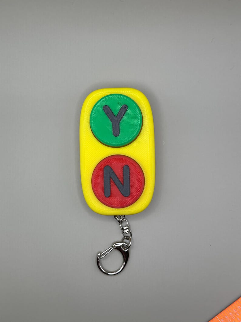 Yes / No Button Bluey Inspired Fidget Clicker Keychain 3d Printed ...