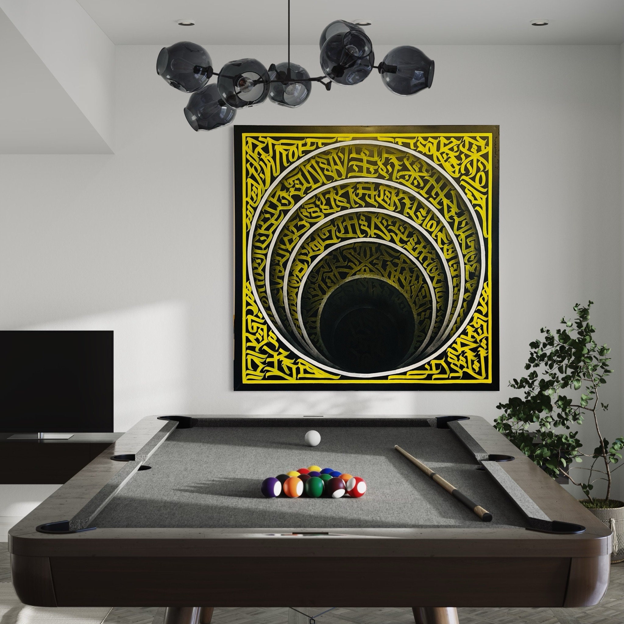 The Spiral of Elegance, Original Calligraffiti by Burnzy Art Abstract ...