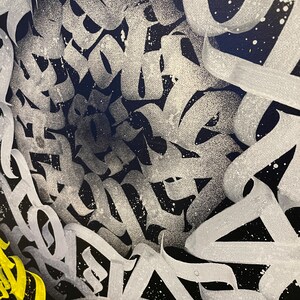 AMBER & AURA Original Calligraffiti by Burnzy Art. Abstract Calligraphy ...