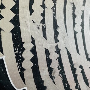Precious Metal "silver" Original Calligraffiti by Burnzy Art Abstract ...