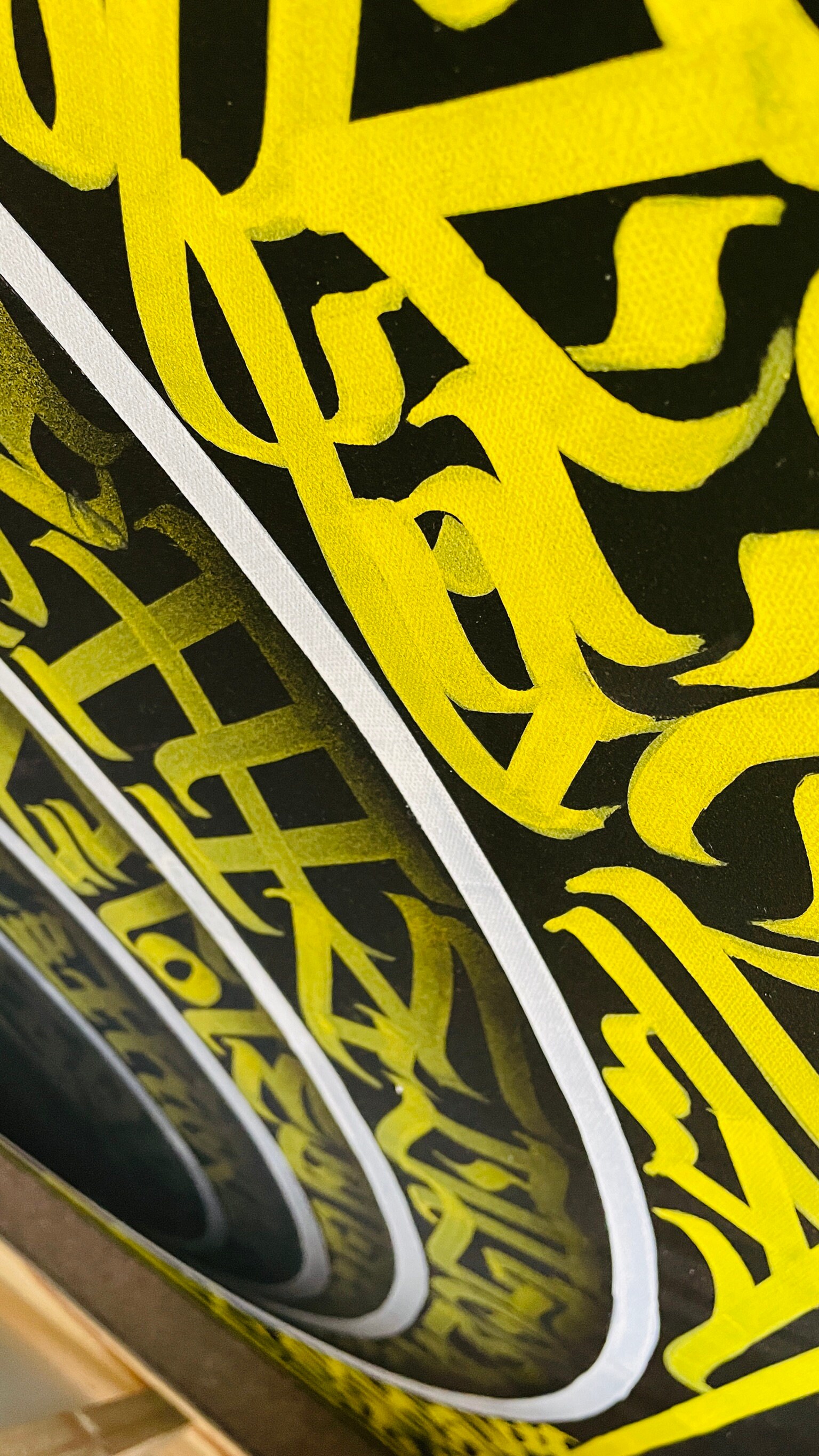 The Spiral of Elegance, Original Calligraffiti by Burnzy Art Abstract ...