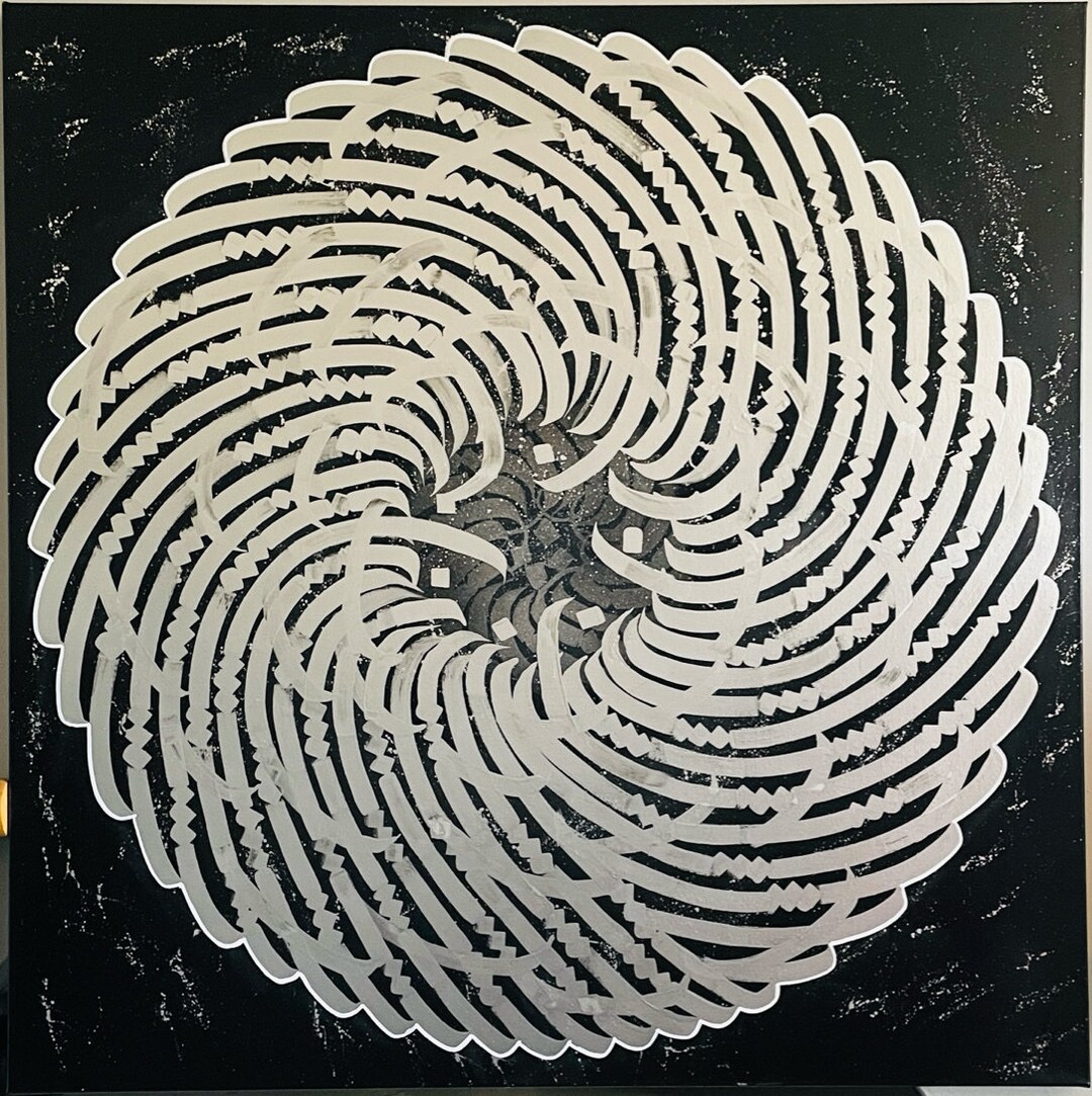 Precious Metal "silver" Original Calligraffiti by Burnzy Art Abstract ...