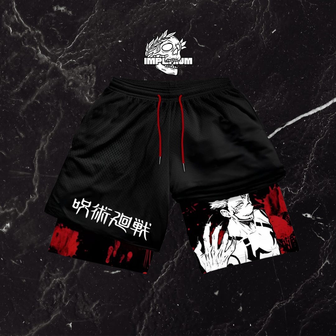 Sukuna Compression Shorts With Double-layered Tight and Loose-fitting ...