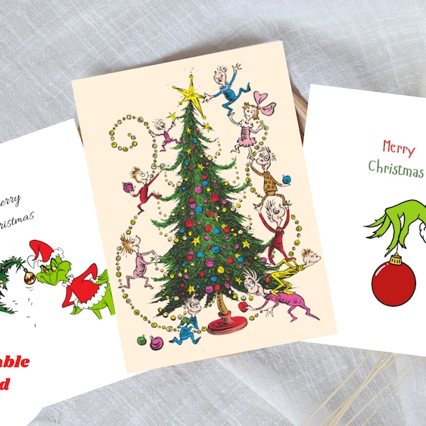 Grinch Christmas Card - Etsy