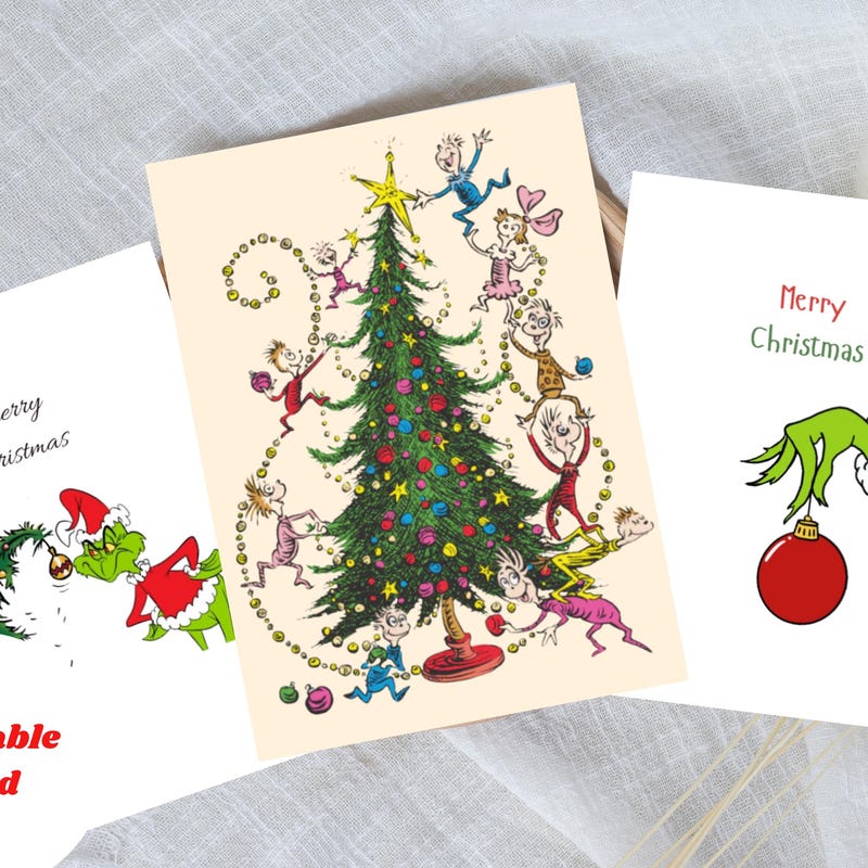 Grinch Christmas Card - Etsy