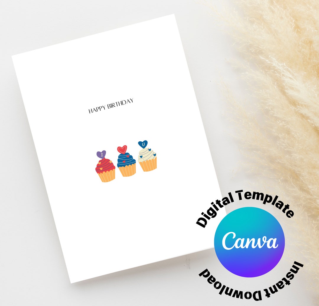 Happy Birthday Digital Card, Instant Download - Etsy