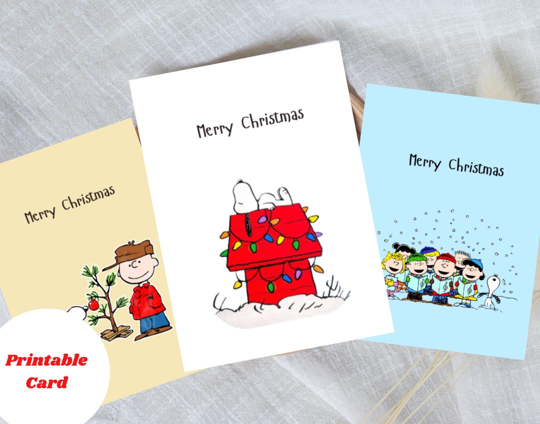 Charlie Brown Christmas Cards - Etsy UK