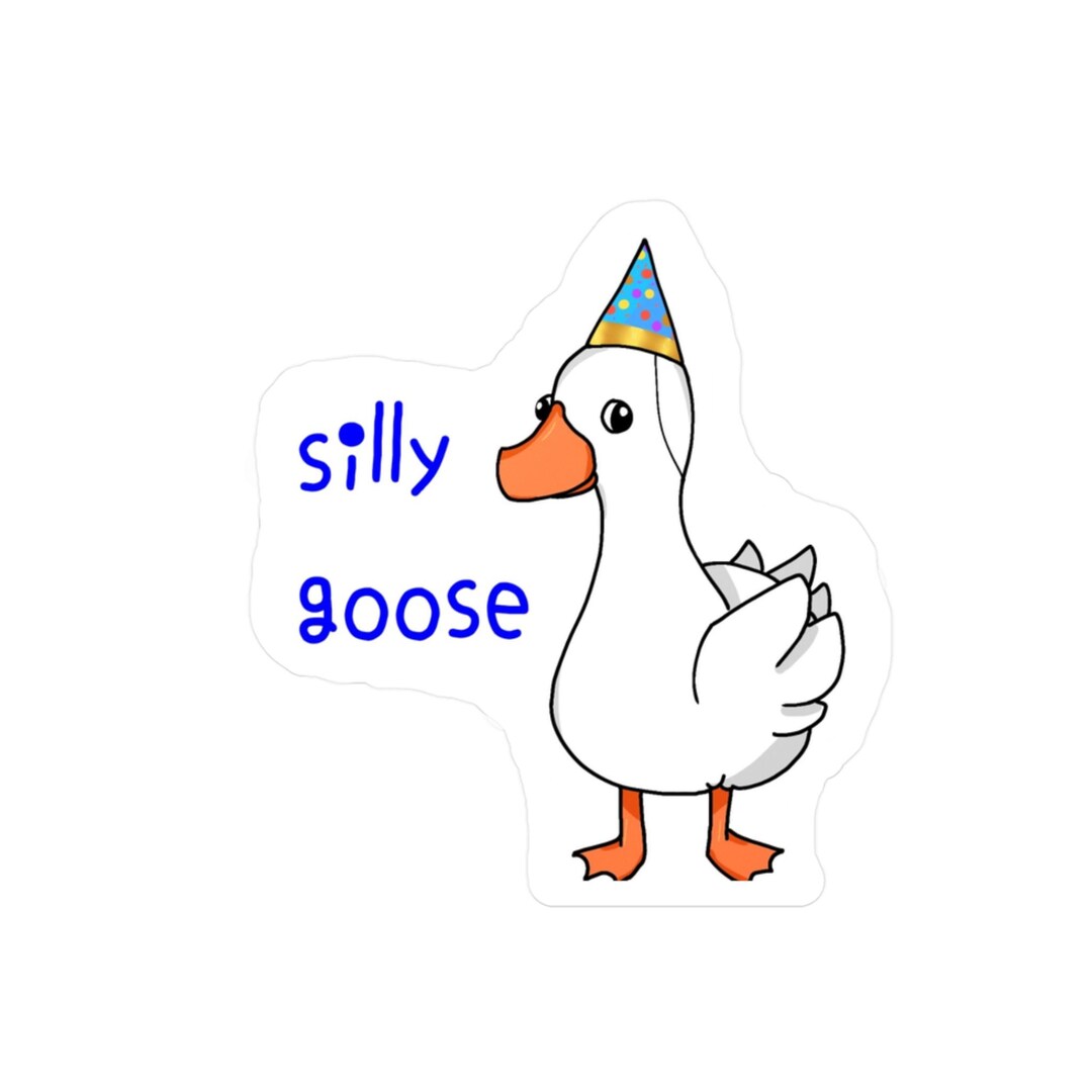 Goofy Goose Kiss-cut Vinyl Decals, Silly Farm Animal Stickers, Cute ...