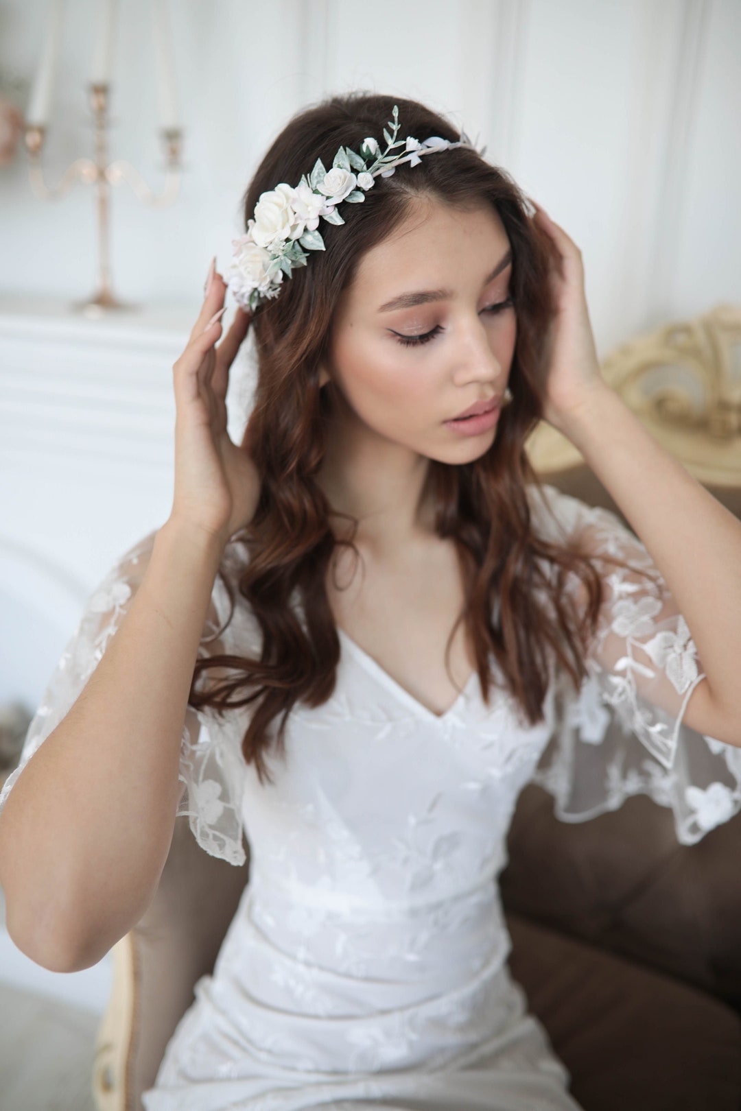 Flower Crown, Bridal Headpiece, Wedding Crown, Wedding Headband ...