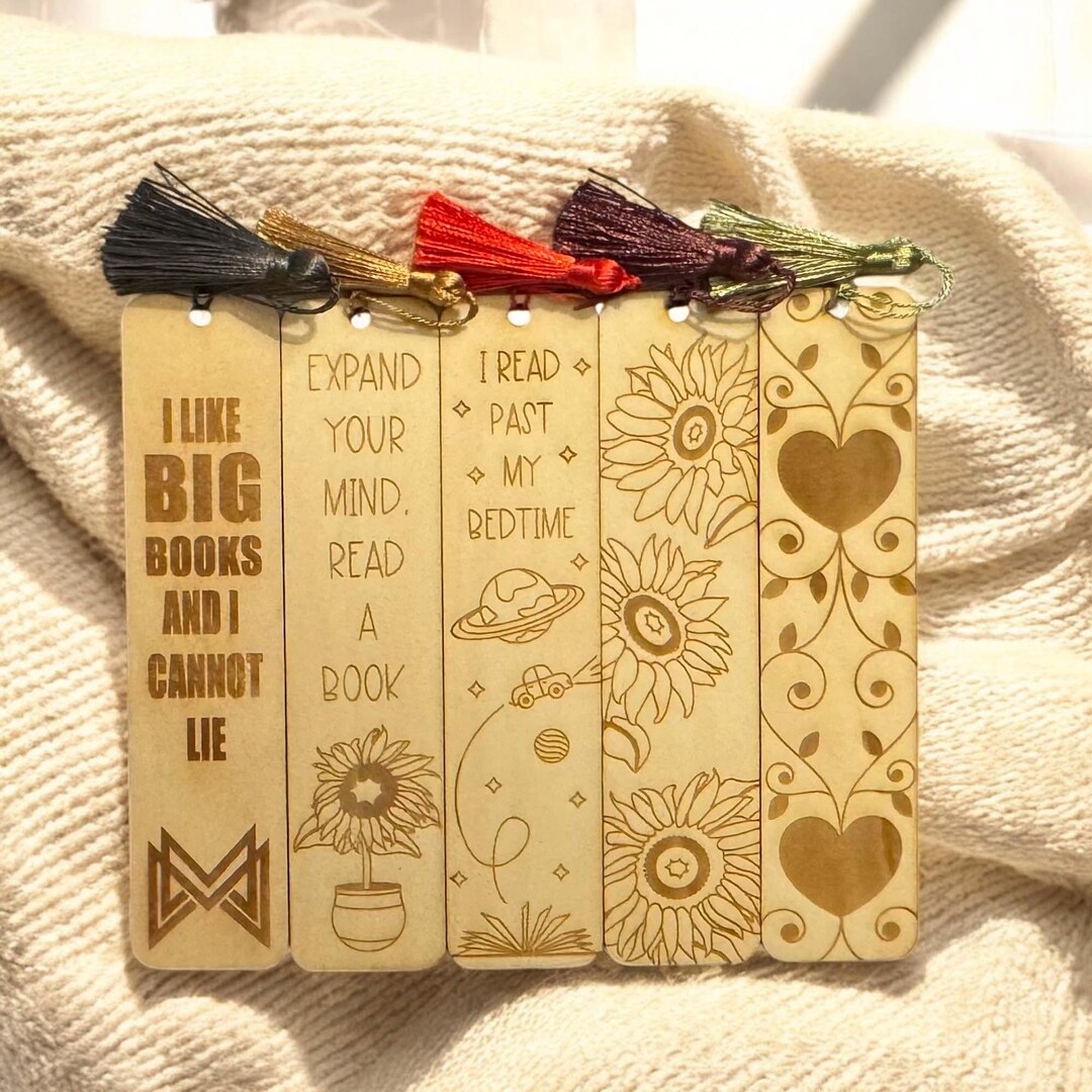 Wooden Bookmarks for Reading Lovers of All Ages | Personalize Me!! ((2 ...