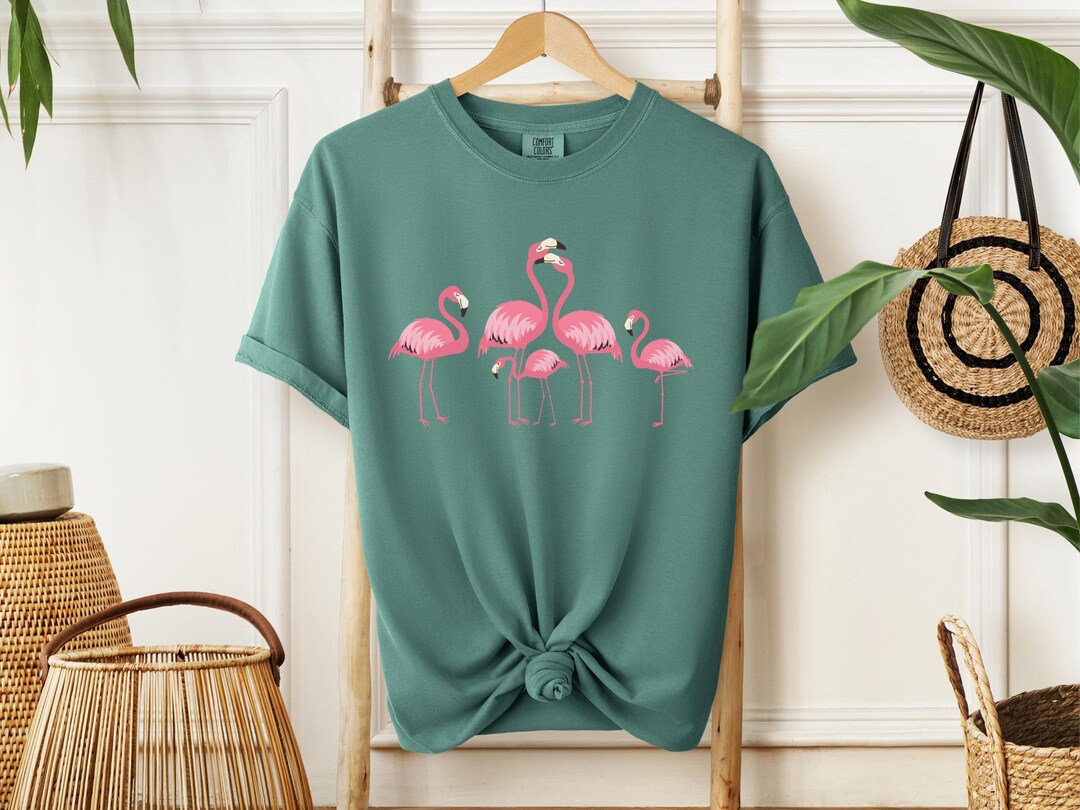 Flamingo Shirt, Group of Flamingos Tee, Flamingo Themed Clothing ...