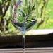 Herb Wine Glass Hand Painted Sage large Capacity Stem Glass Unique Gift ...
