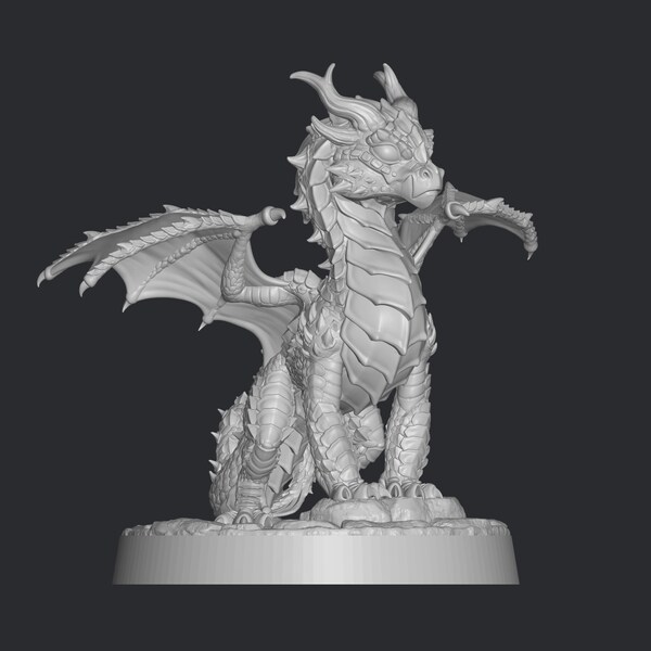 3d Stl File Baby Dragon - Etsy