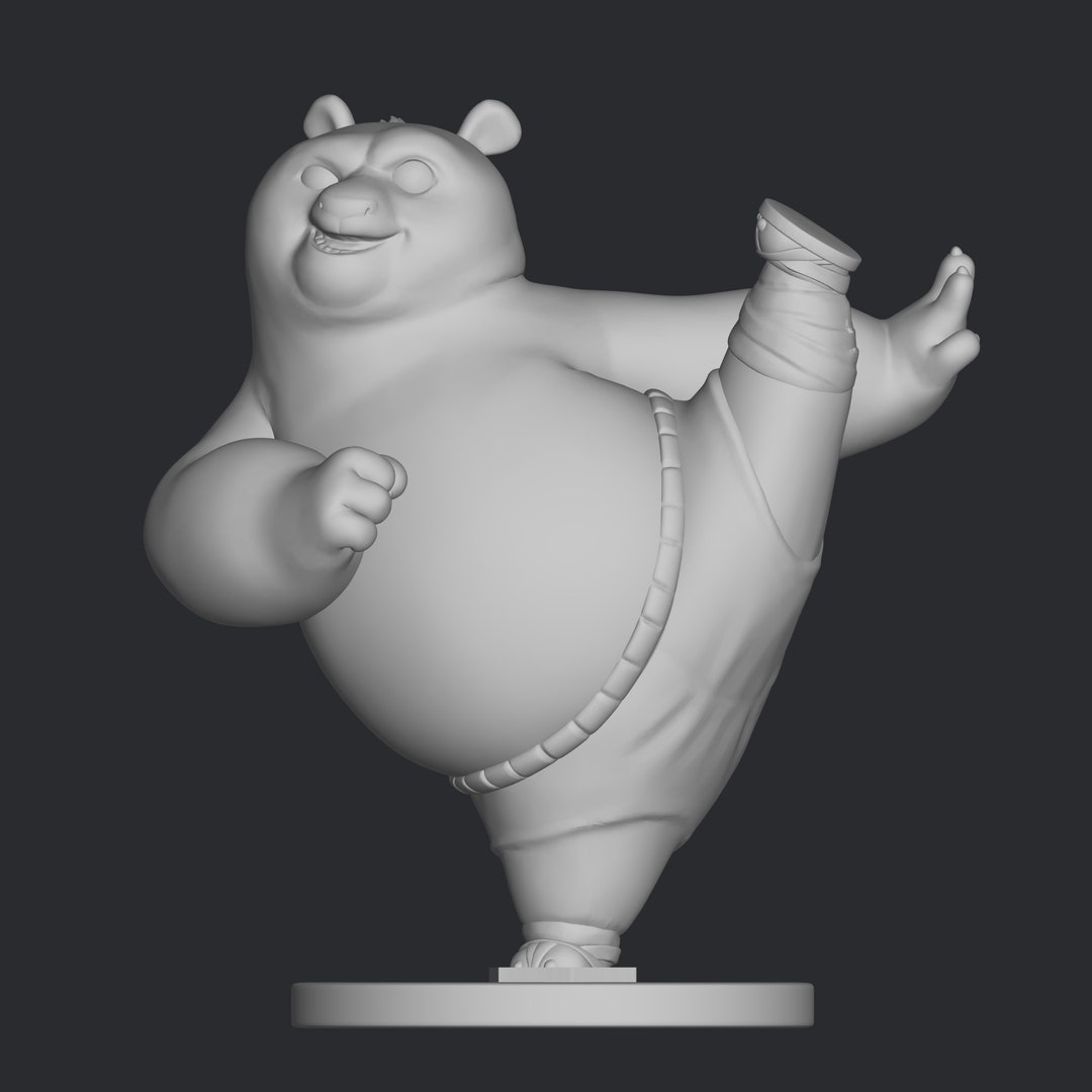 Kungfu Panda Stl File 3d Printing, 3d Print File, Miniature, Super Hero ...