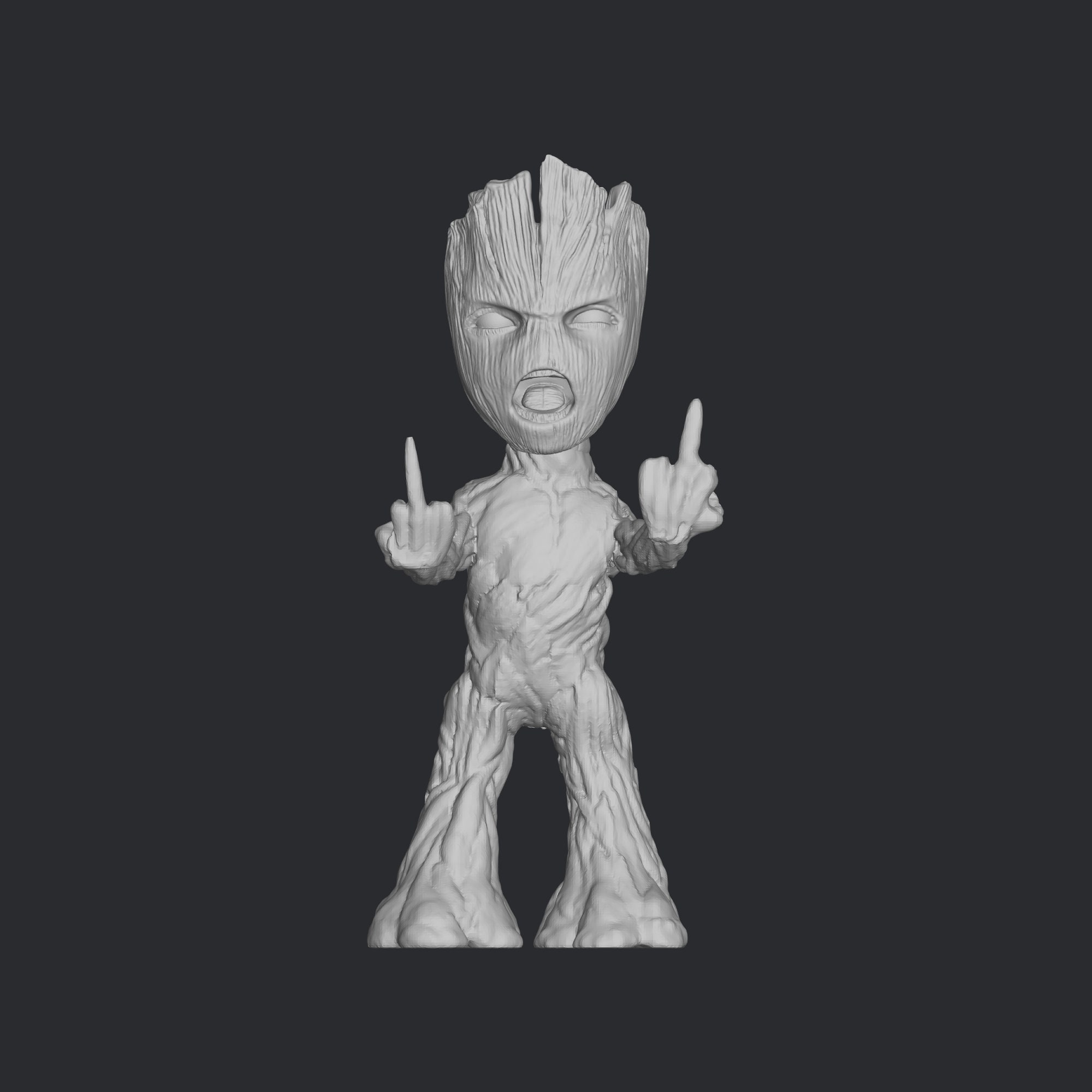 Angry Groot Stl File 3d Printing, 3d Print File, Miniature, Superhero ...