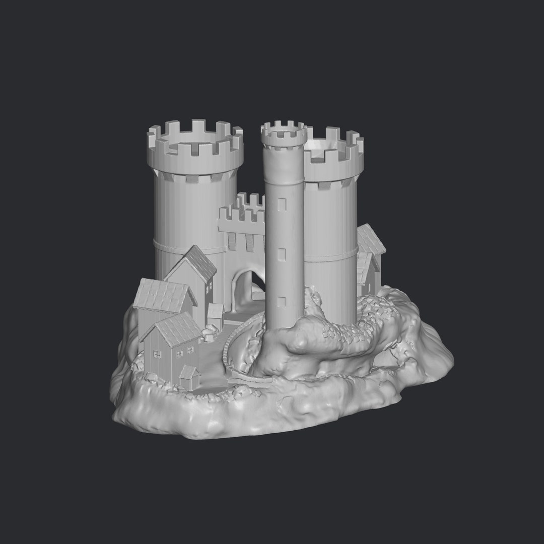 Castle Gate Stl File 3d Printing, 3d Print File, Miniature, Super Hero ...