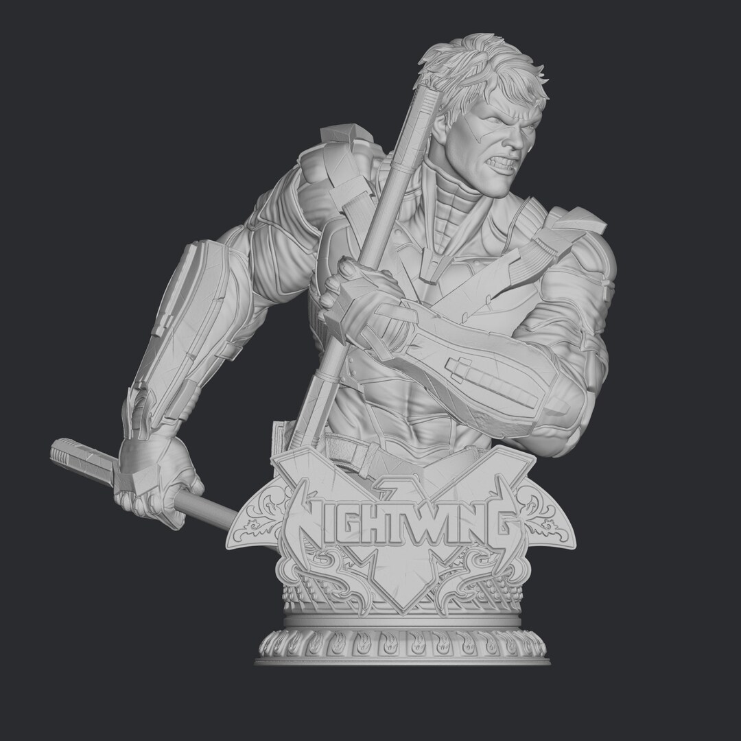 Nightwing Bust Stl File 3d Printing, 3d Print File, Miniature, Super ...