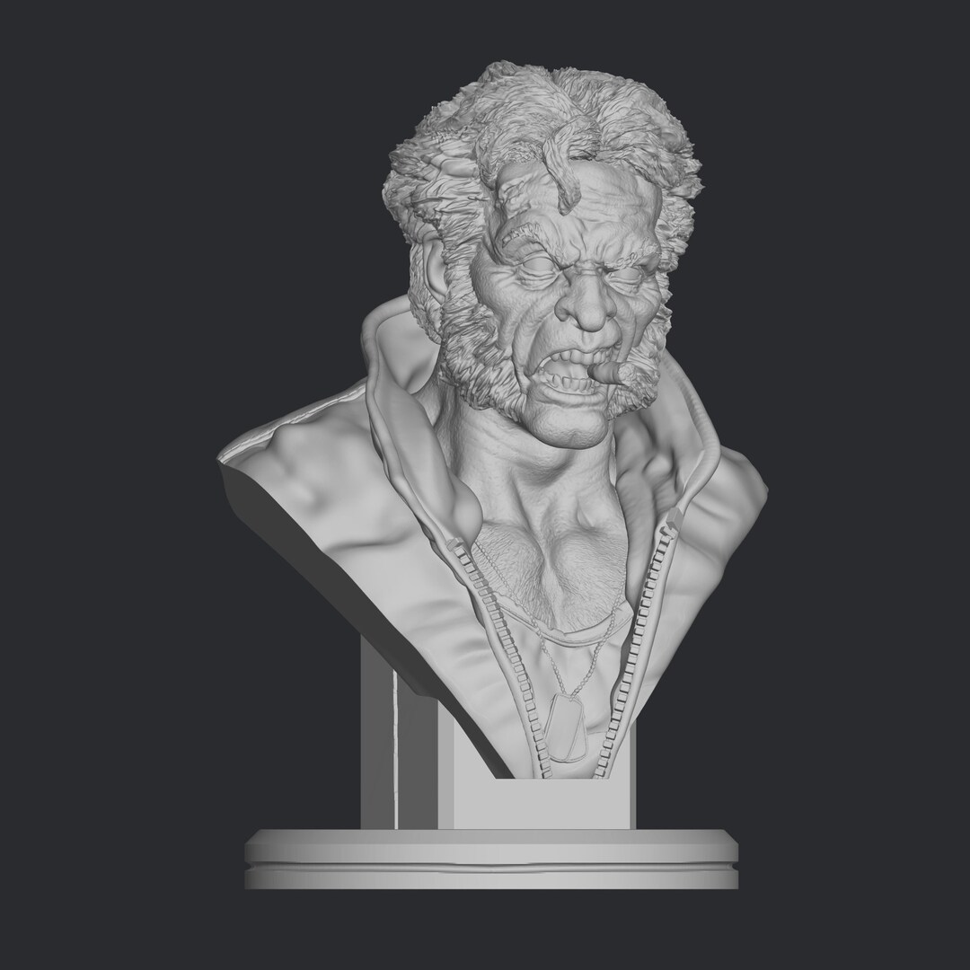 Logan Bust X-men Stl File 3d Printing, 3d Print File, Miniature ...