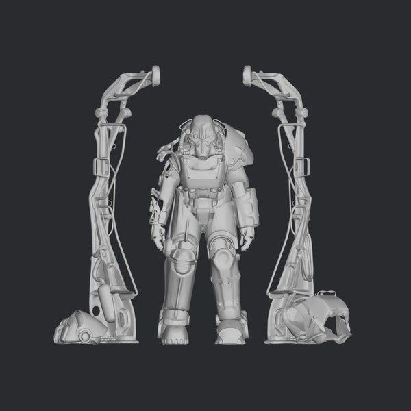 Fallout Diorama at Station With Empty Power Armor Stl File - Etsy