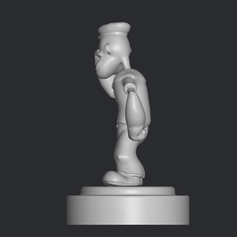 Popeye the Sailor Statue Stl File 3d Printing, 3d Print File, 3d Stl ...