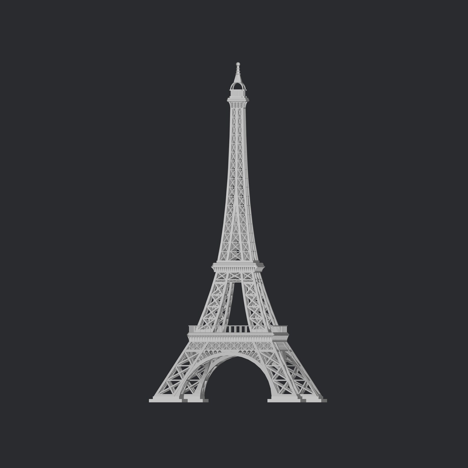 Eiffel Tower Stl File 3d Printing, 3d Print File, Miniature, Super Hero ...