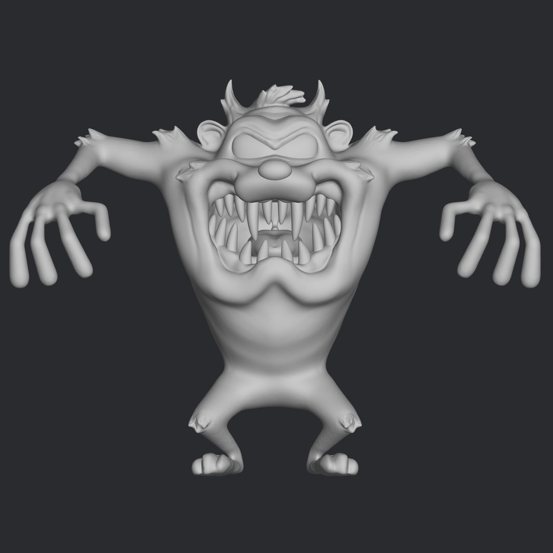 Taz, Tasmanian Devil Stl File 3d Printing, 3d Print File, Miniature ...