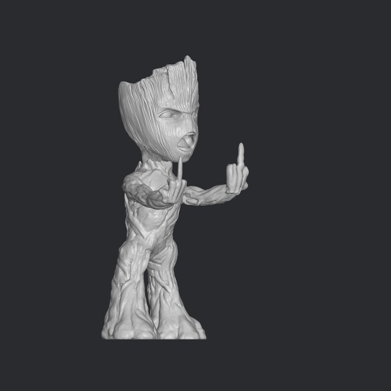Angry Groot Stl File 3d Printing, 3d Print File, Miniature, Superhero ...