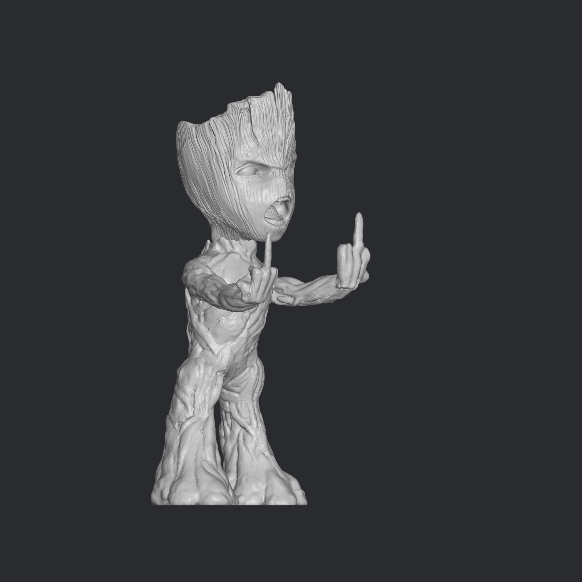 Angry Groot Stl File 3d Printing, 3d Print File, Miniature, Superhero ...