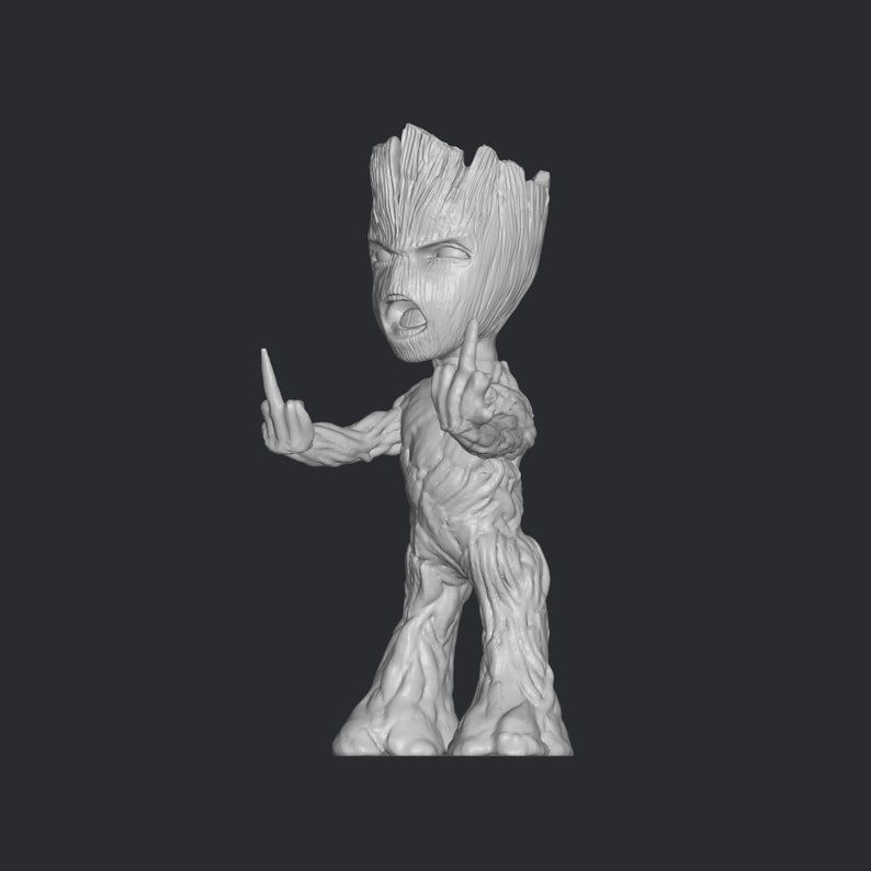 Angry Groot Stl File 3d Printing, 3d Print File, Miniature, Superhero ...