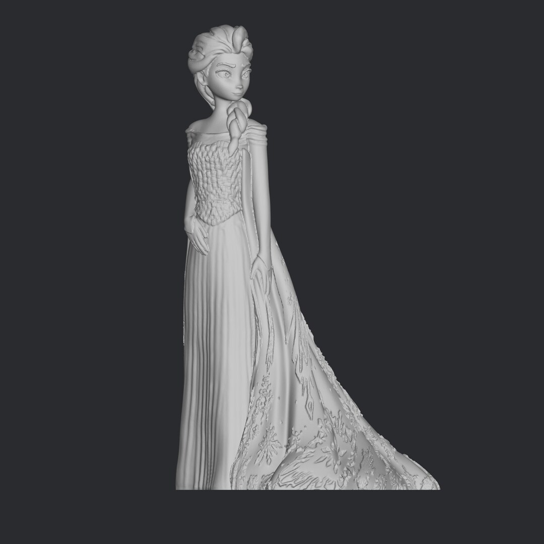 Elsa From Frozen Stl File 3d Printing, 3d Print File, Miniature ...