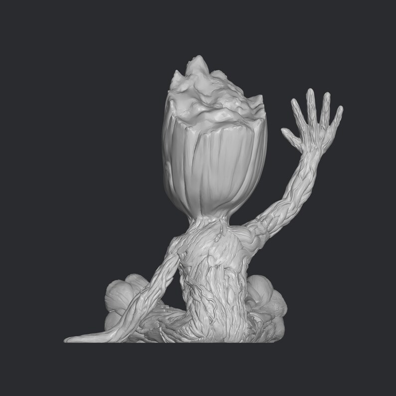 Sitting Baby Groot Stl File 3d Printing, 3d Print File, 3d Stl, Super ...