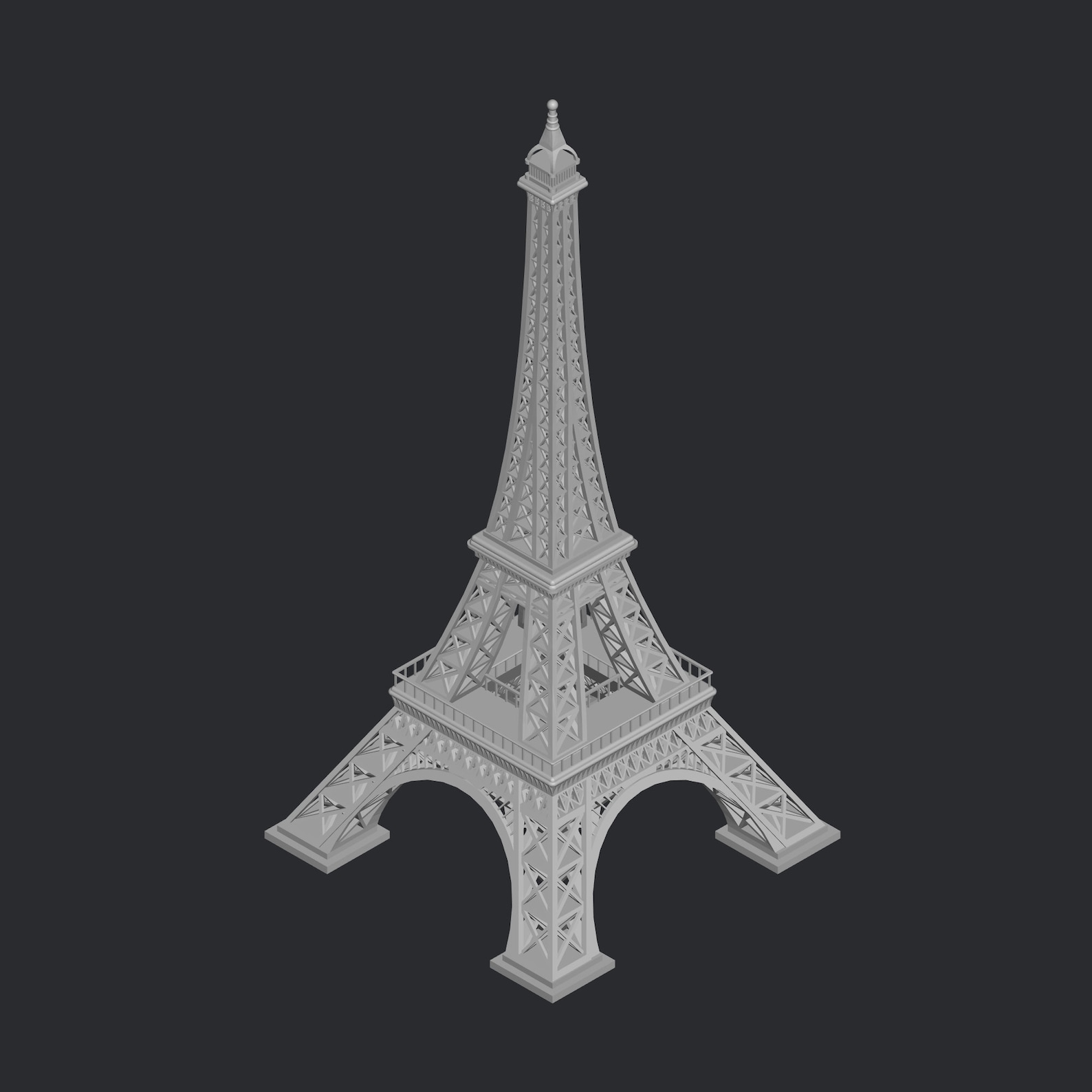 Eiffel Tower Stl File 3d Printing, 3d Print File, Miniature, Super Hero ...
