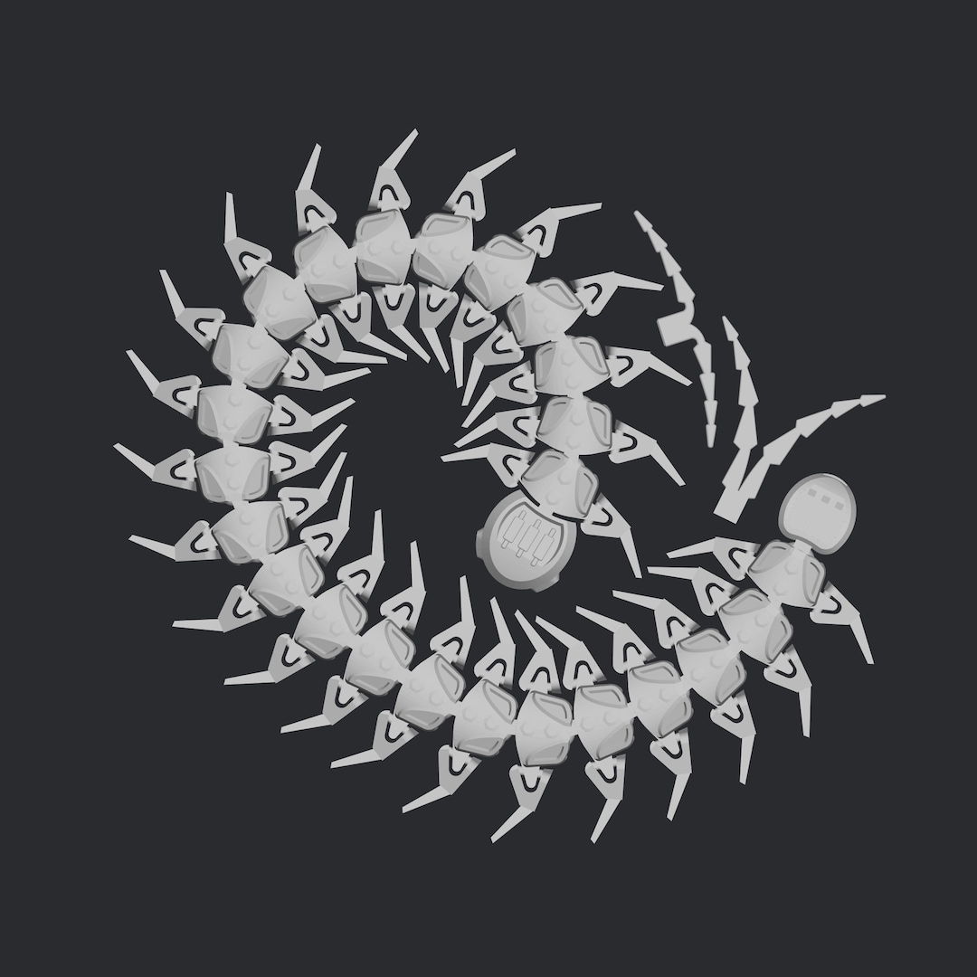 Articulated Centipede Toys Stl File 3d Printing, 3d Print File, 3d Stl ...